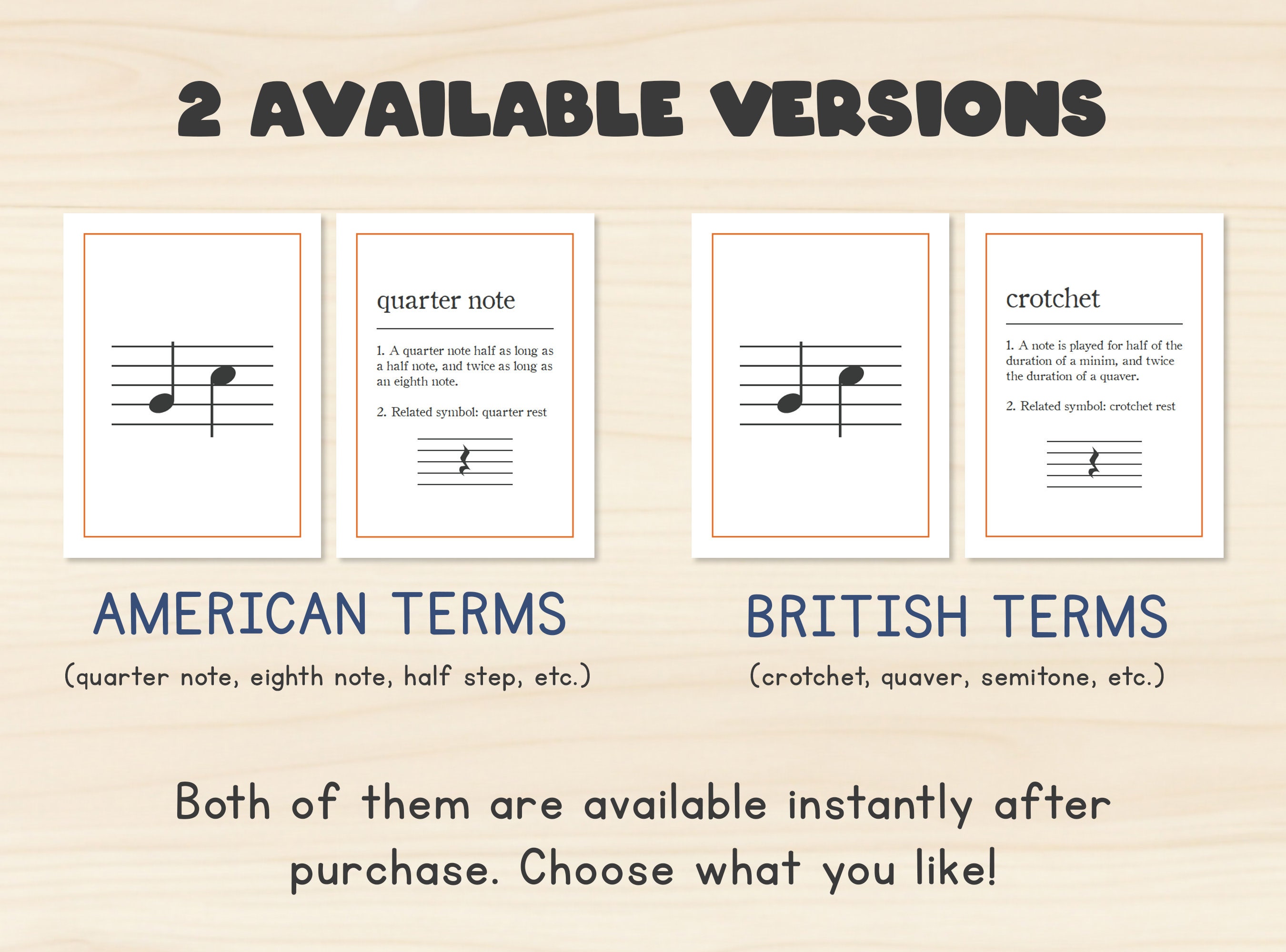 Music Symbols Flashcards: Montessori Music Theory (printable) - Etsy