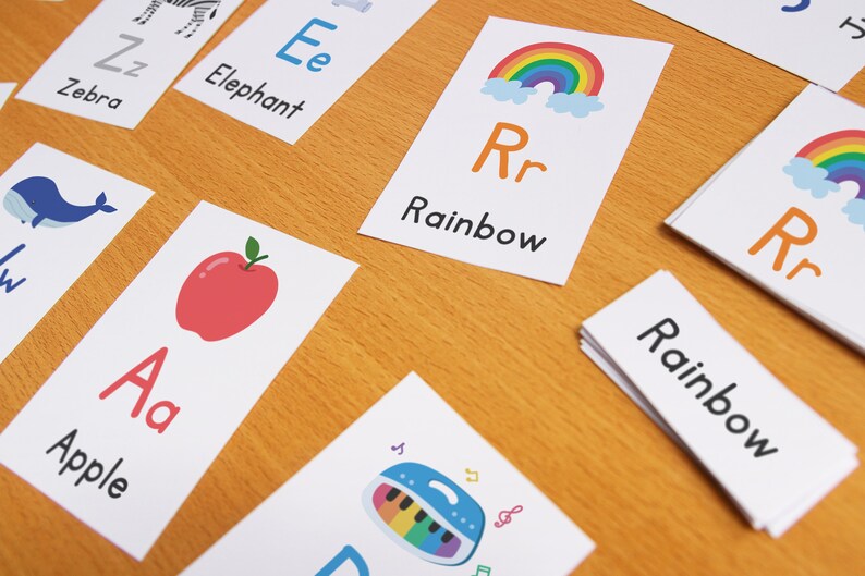 Alphabet Flashcards Printable, ABC Flashcard, Alphabet Cards, Toddler ...