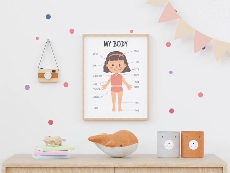 Body Parts Poster: Kids Educational Wall Art (digital Download) - Etsy