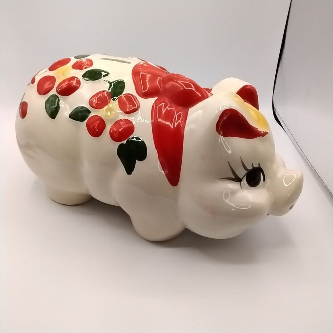 Mccoy Piggy Bank Extra Large Handpainted Pig Bank Money Holder RARE - Etsy