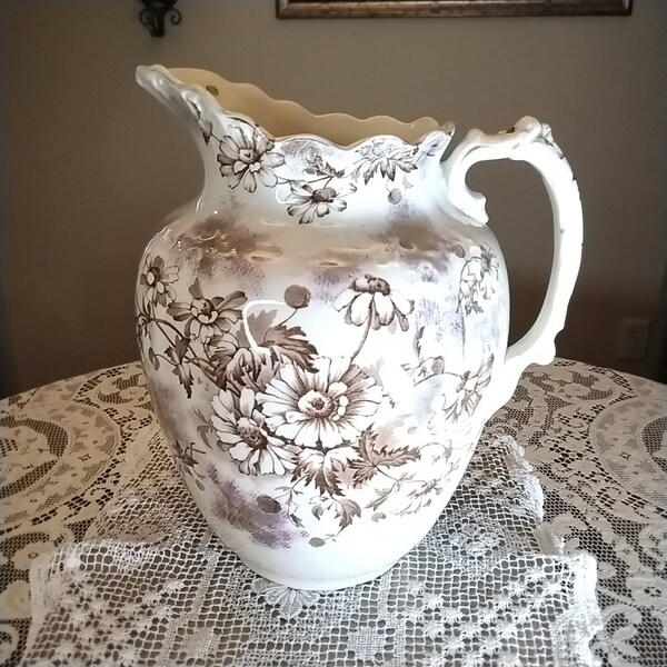 Transferware Pitcher - Etsy