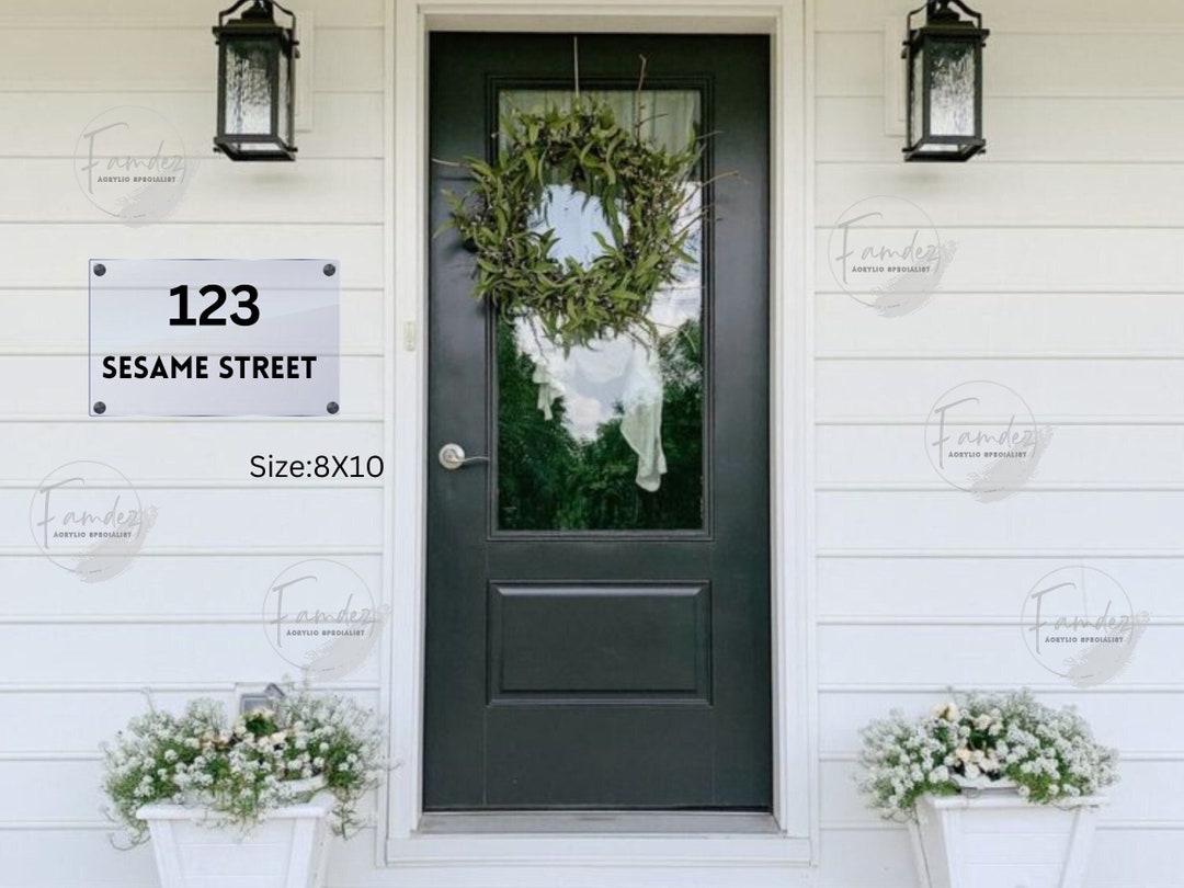Acrylic House Signs, Door Number, House Number, Sign Outdoor, Address ...
