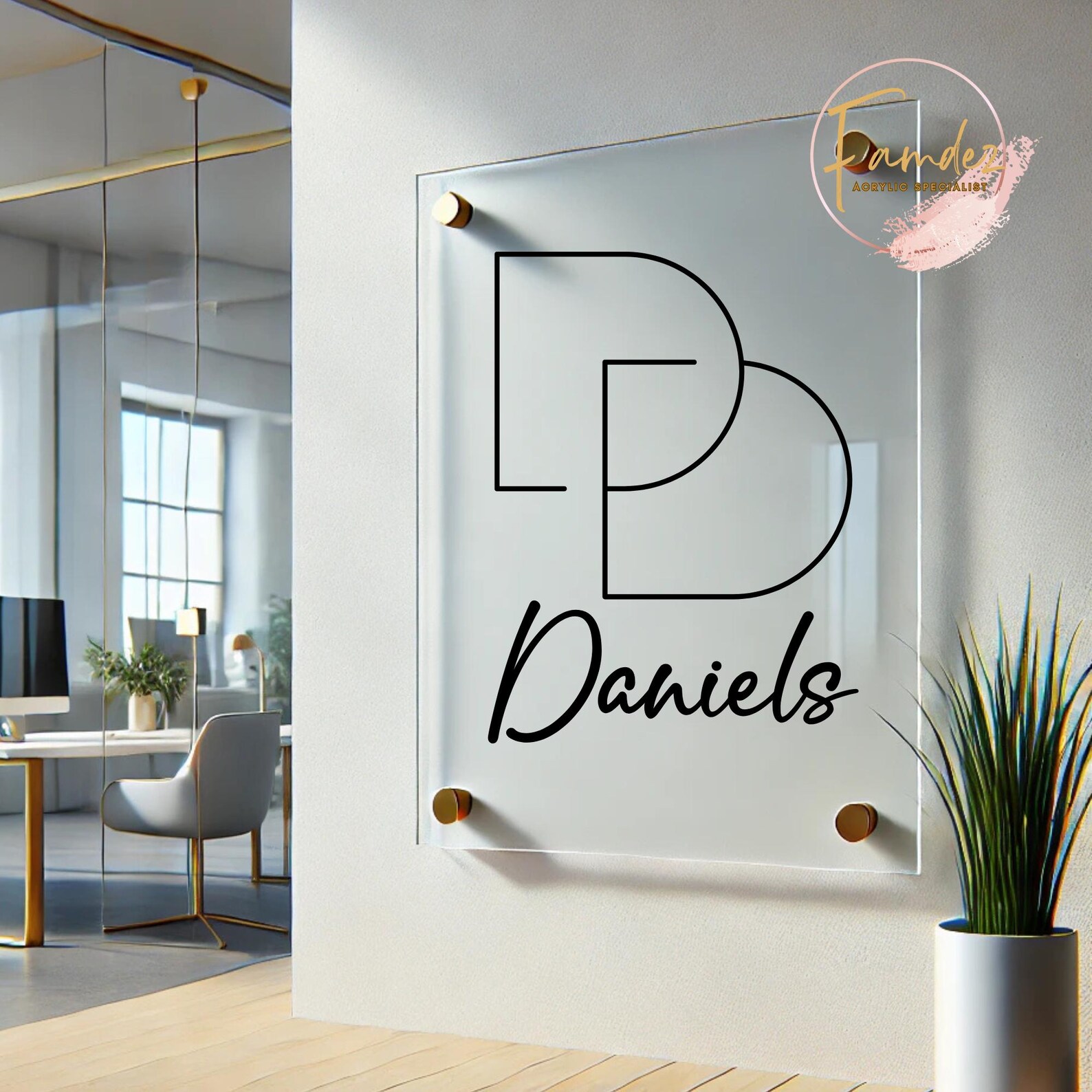 Personalized Acrylic Business Sign Custom Acrylic Business Logo Sign ...