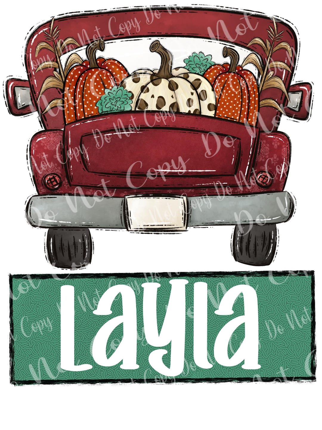 Truck With Pumpkins Name Plate Png/ Fall Truck Png/ Kids Sublimation ...