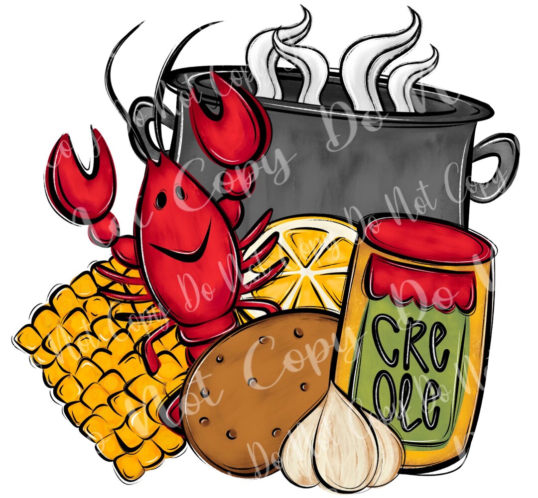 Crawfish PNG Design, Printable Download, Hand Drawn Crawfish Download ...