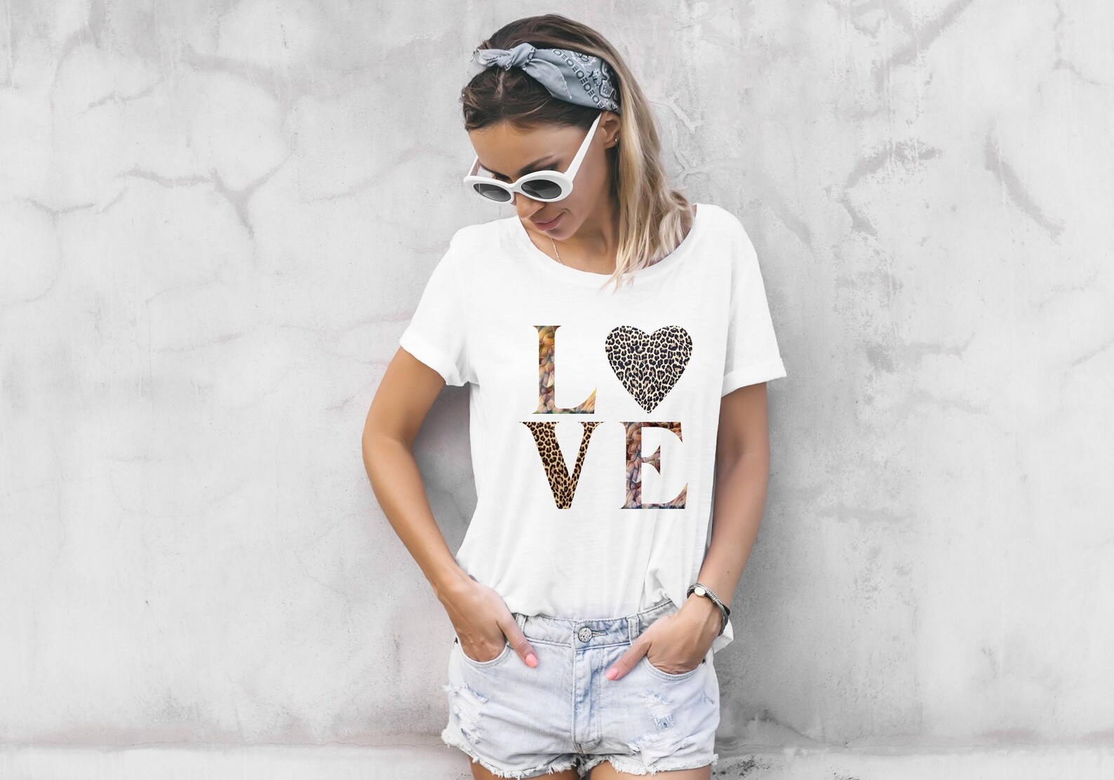 LOVE Heart Leopard Animal Print Digital Art Download Print Wall Art, T ...