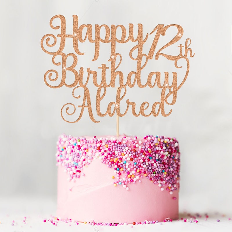 16 and Name Cake Topper - Etsy