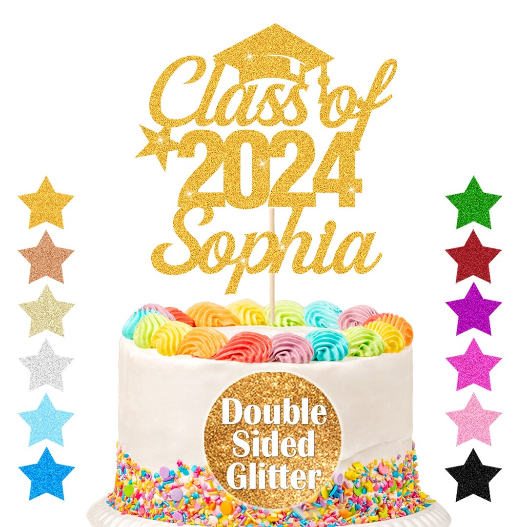 Personalized Congrats Graduation Cake Topper With Any Name Custom ...