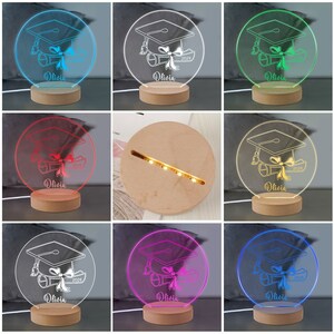 Personalized Graduation Night Light Grad Night Lamp Gifts With Any Name ...