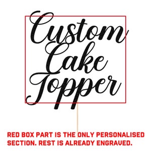 Personalized Happy Birthday Cake Topper Customized With Any Text Any ...