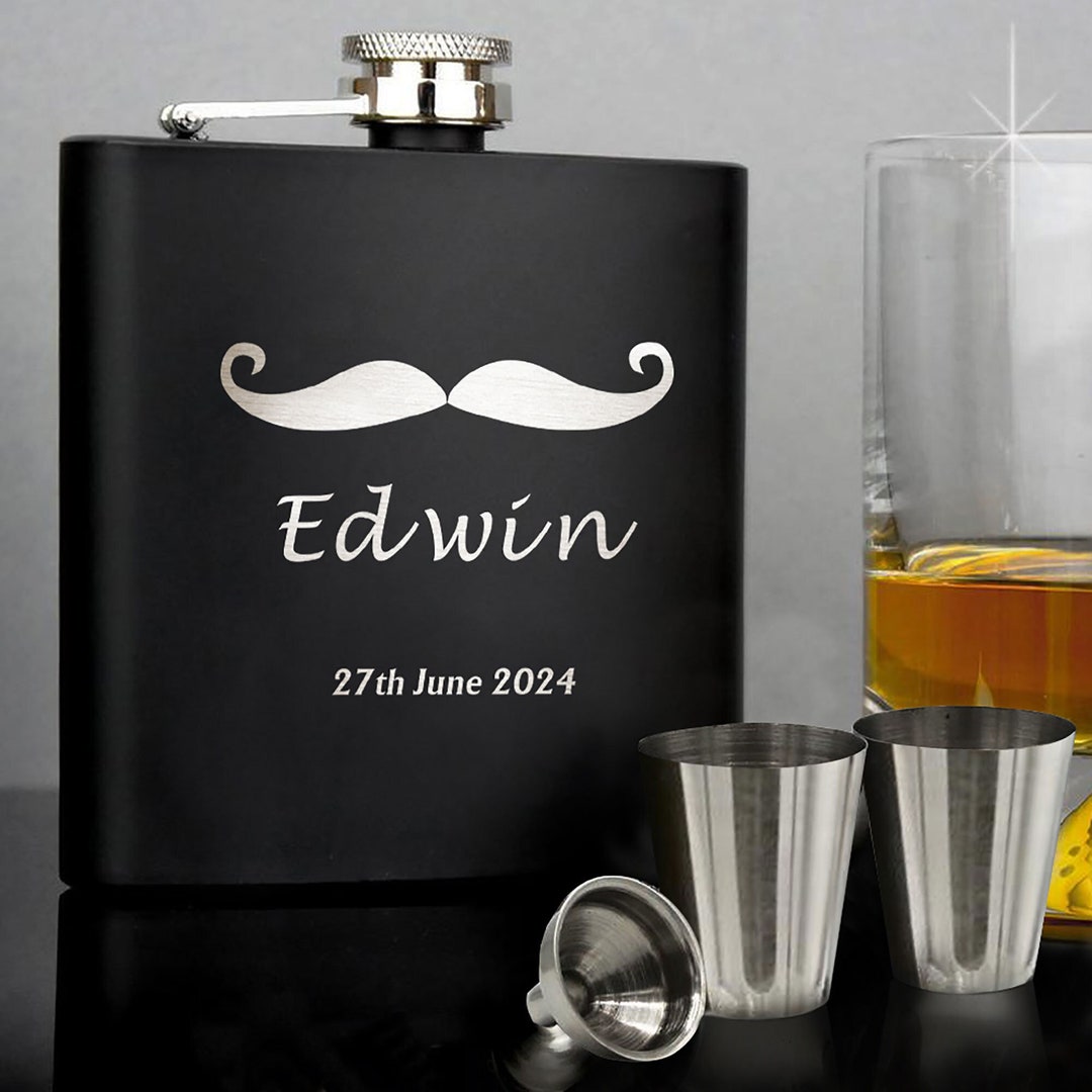 Personalized Hip Flask for Men Engraved Flask Wedding Favours for ...