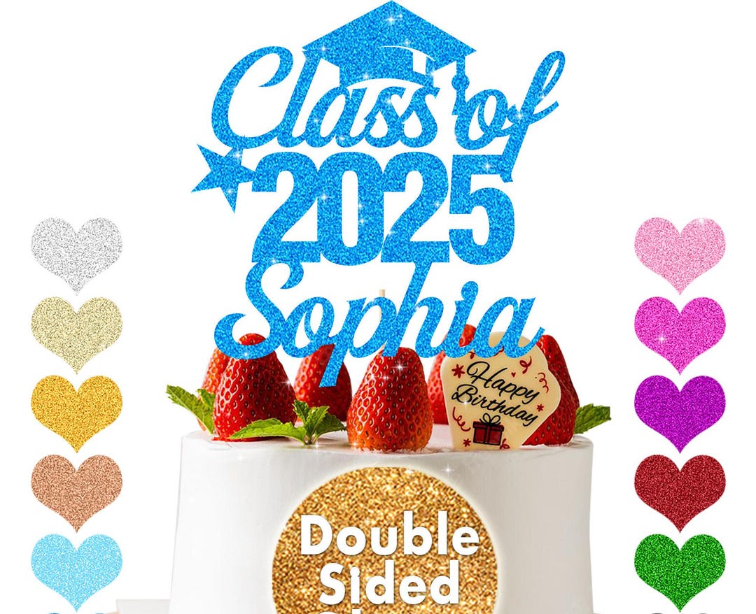 Personalized Congrats Graduation Cake Topper With Any Name Custom ...