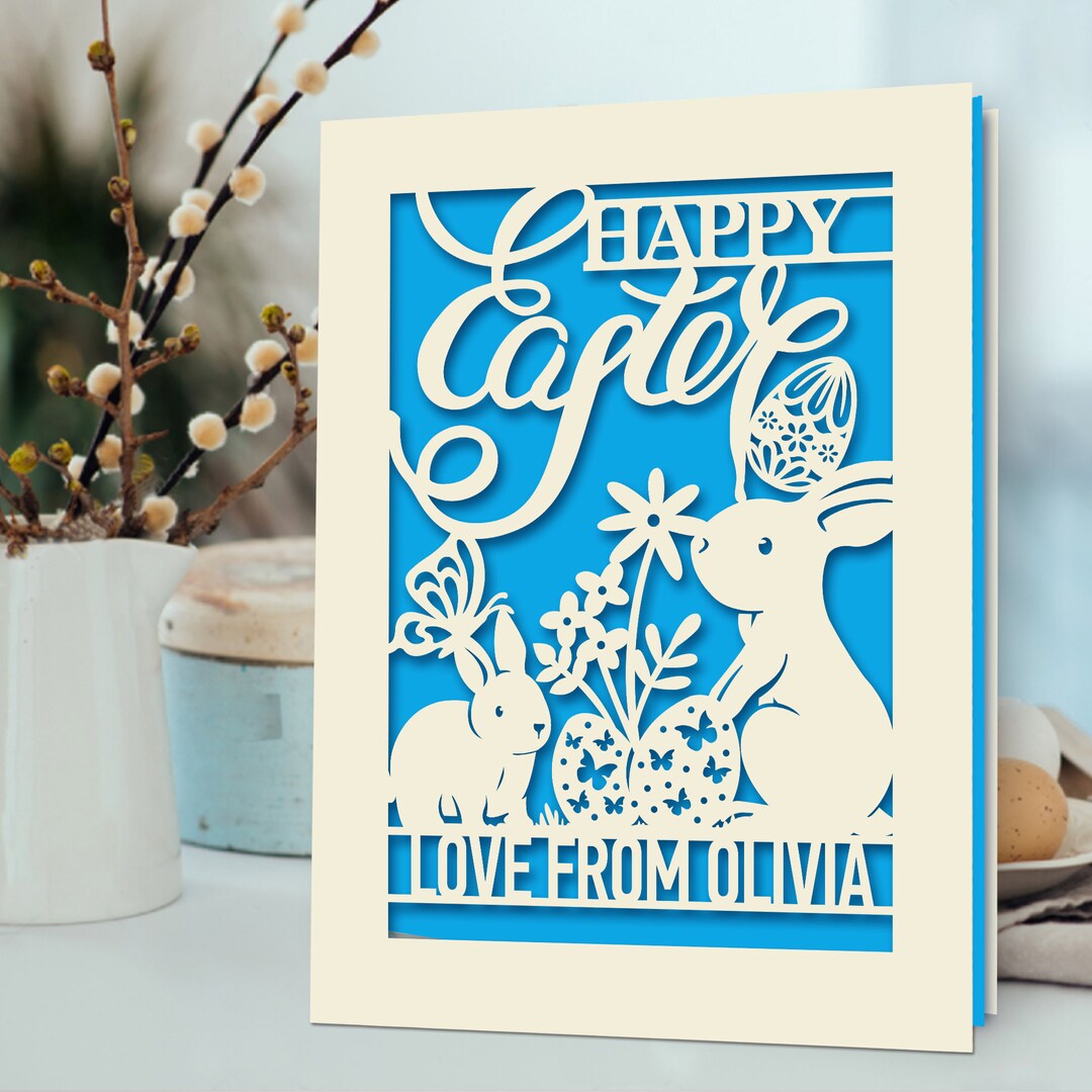 Personalized Happy Easter Cards Custom Happy Easter Gifts for Daughter ...