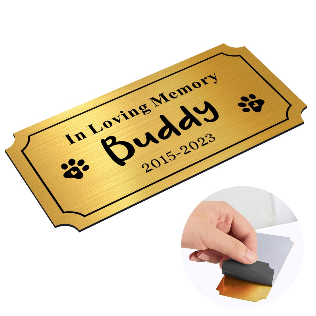 Engraved Name Plate Personalized Memorial Plaques for Doors Urns Solid ...