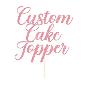 Personalized Happy Birthday Cake Topper Customized With Any Text Any ...