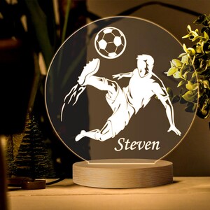 Personalized LED Desk Table Lamp Football Design Night Light Custom ...