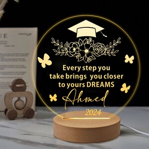 Personalized Graduation Night Light Grad Night Lamp Gifts With Any Name ...