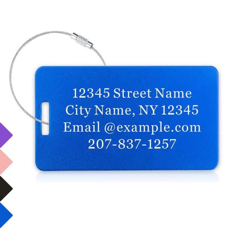 Personalized Luggage Tags for Suitcase Customized Metal Luggage Tags ...