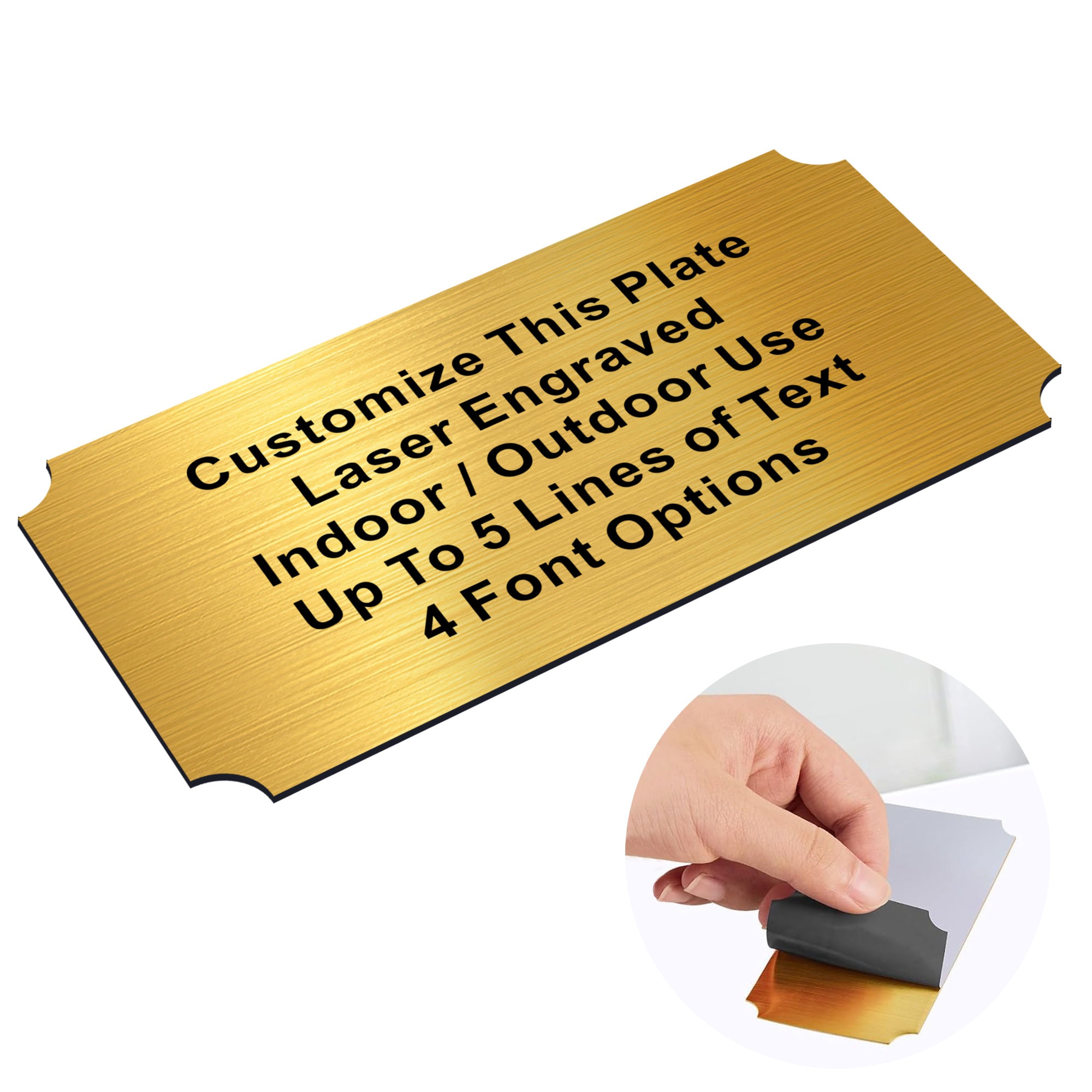 Engraved Name Plate Personalized Memorial Plaques for Doors Urns Solid ...