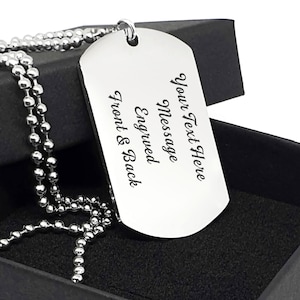 Personalized Dog Tags for Men Dog Tags Necklace Customized Engraving ...