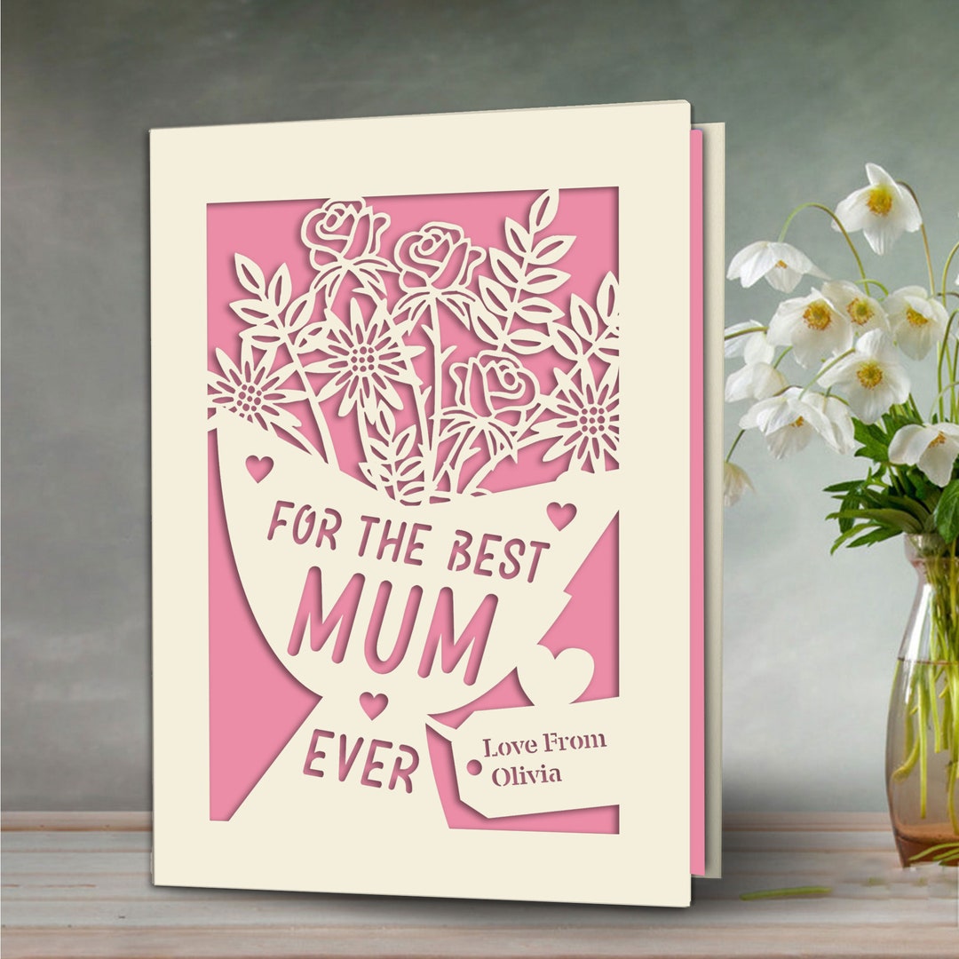 Personalized Mothers Day Card From Daughter Custom Mothers Day Gift ...