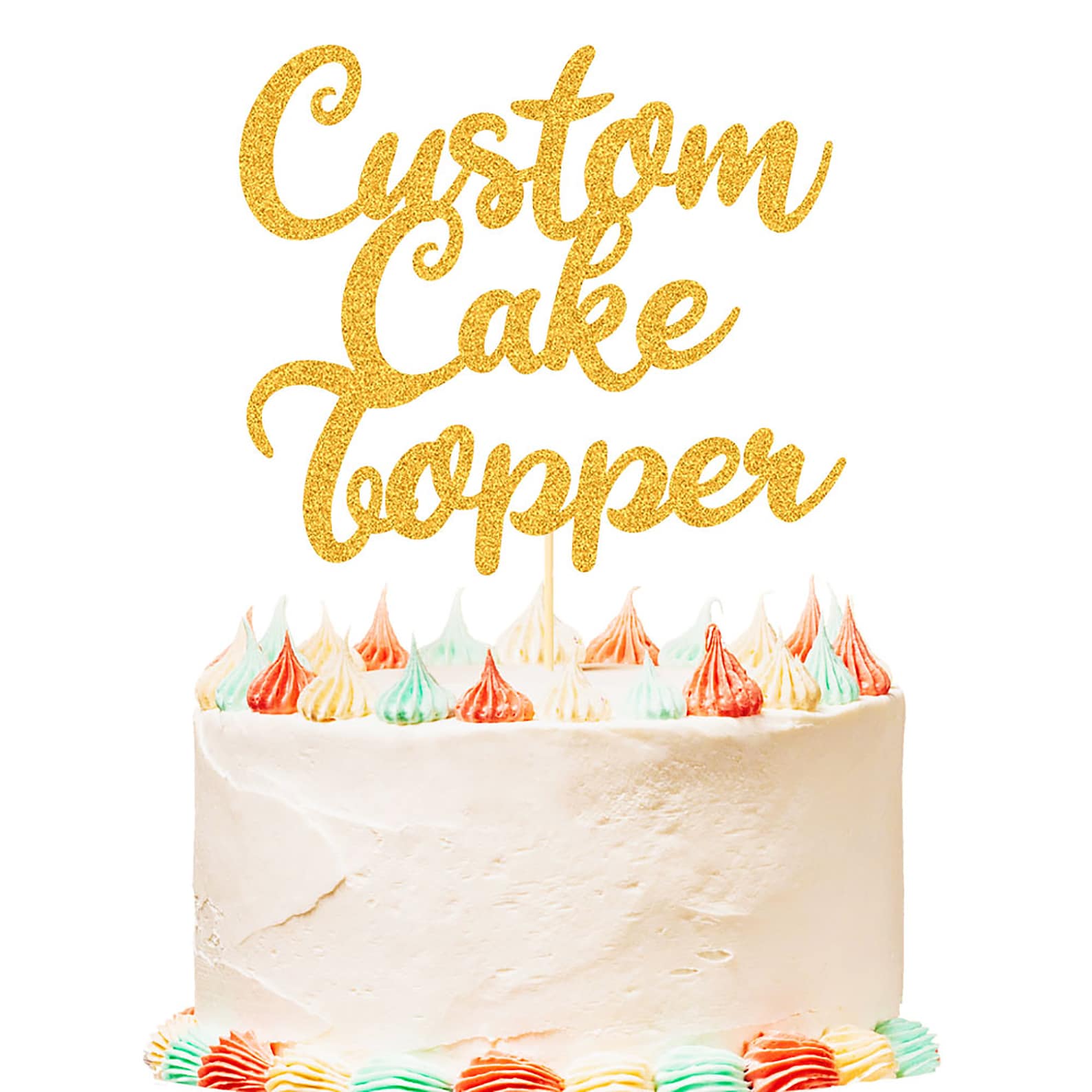 Personalized Happy Birthday Cake Topper Personalized With Any Text Any ...