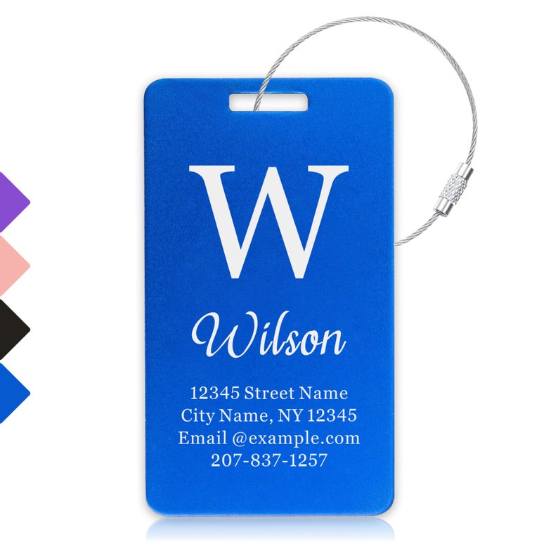 Personalized Luggage Tags for Suitcase Customized Metal Luggage Tags ...