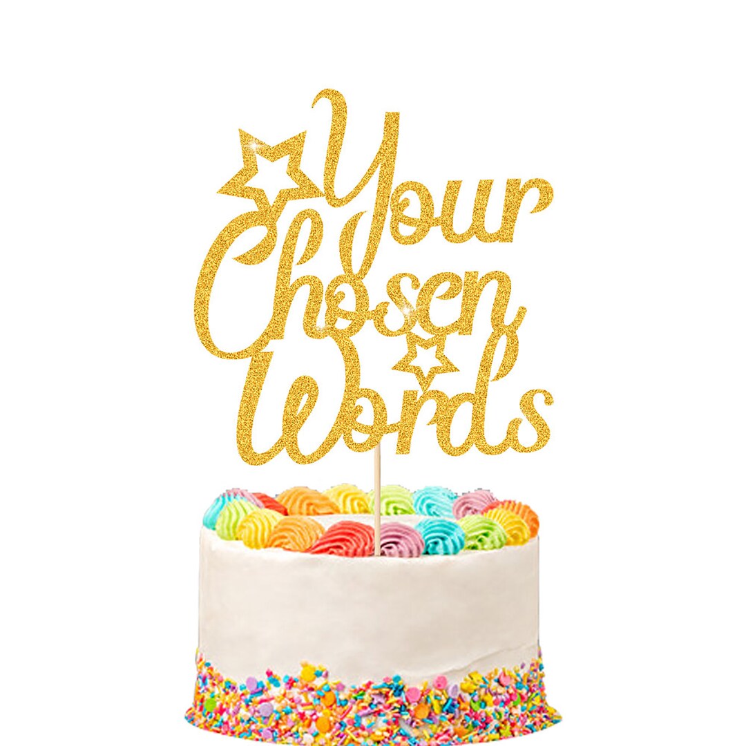 Personalized Happy Birthday Cake Topper Personalized With Any Text Any ...