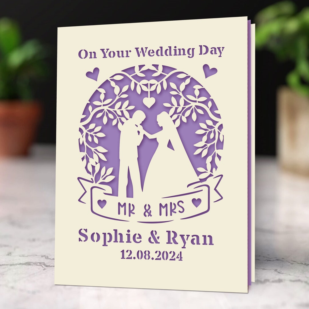 Personalized Wedding Card Gifts Mr and Mrs Gifts Greetingcards ...