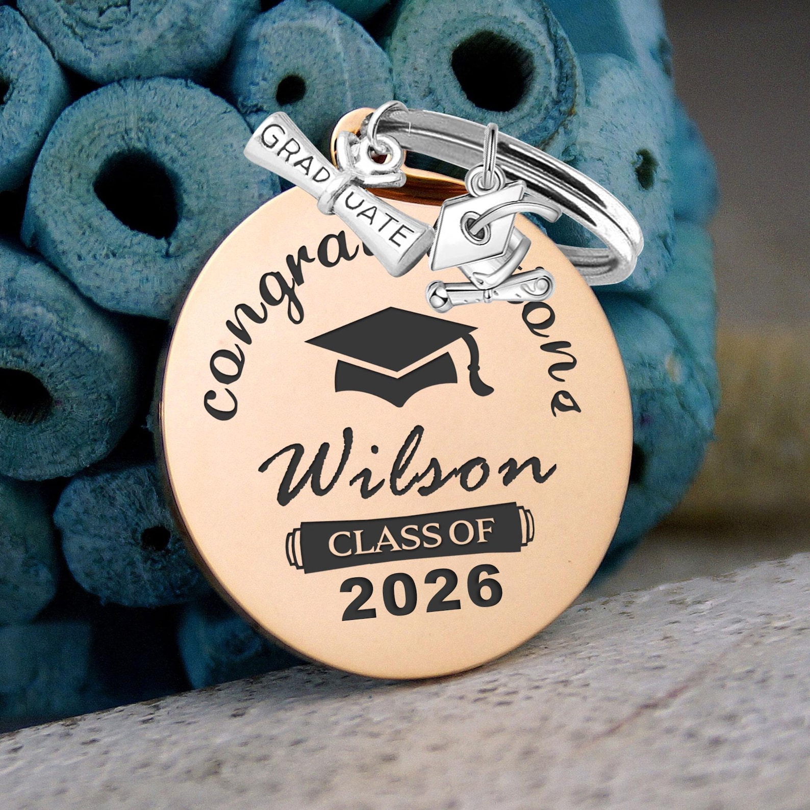 Personalized Graduation Gifts Keychain for Her Him Class of 2026 ...
