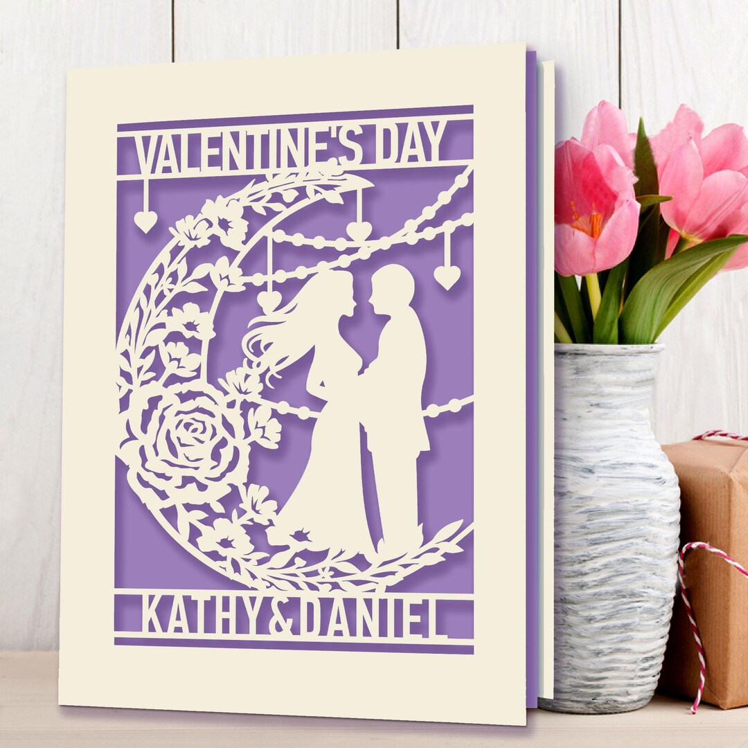 Personalized Valentines Day Cards for Him Her Valentines Day Gifts With ...