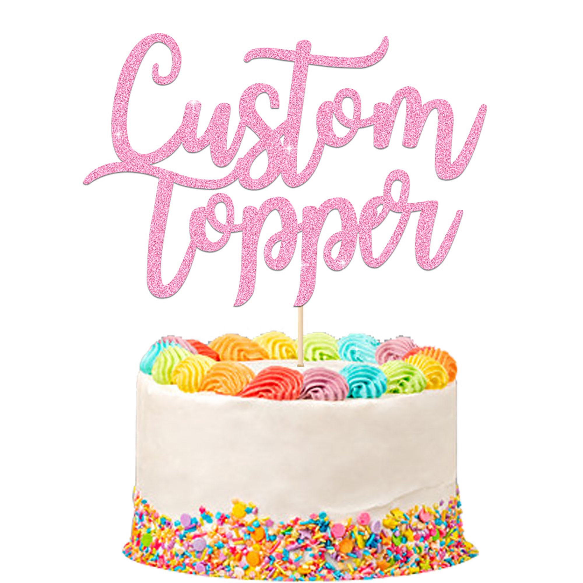Personalized Happy Birthday Cake Topper Personalized With Any - Etsy