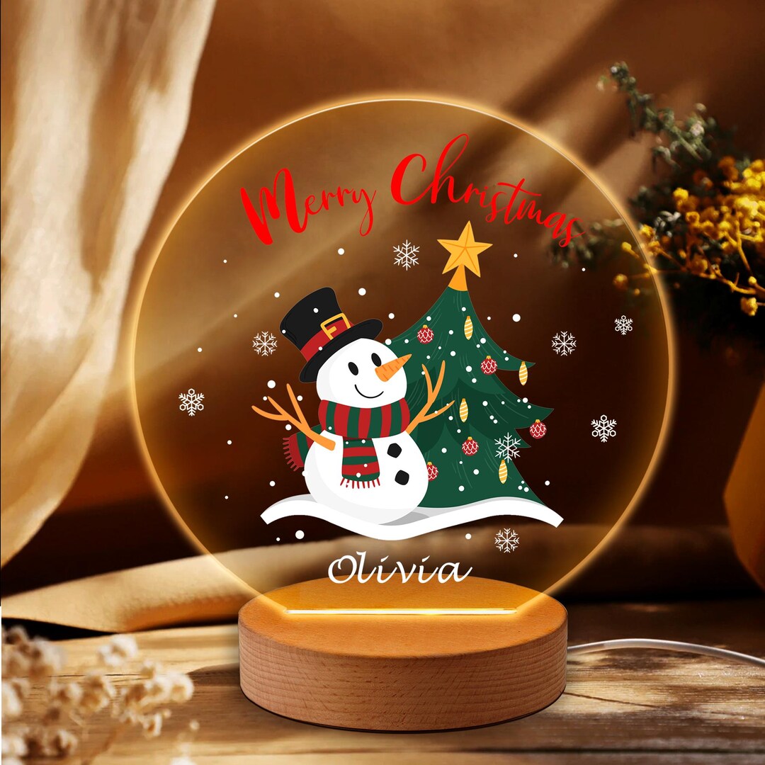 Personalised Night Light Custom Christmas Night Lights Gifts Acrylic ...
