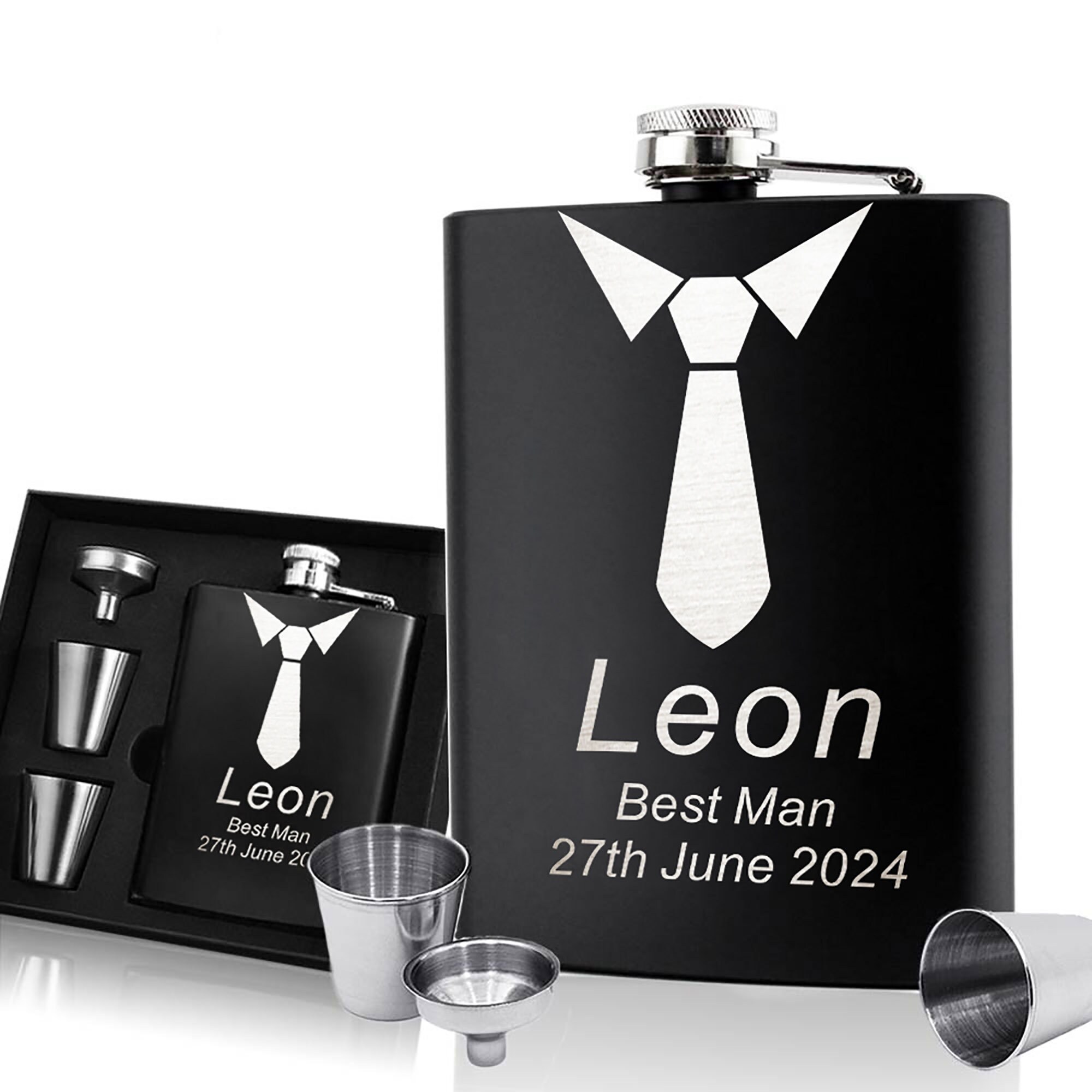 Personalized Hip Flask for Men Engraved Flask Wedding Favours for ...
