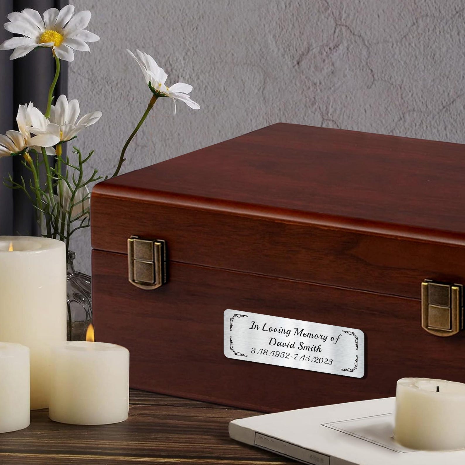 Engraved Name Plates for Urns 1" X 3" Custom Plaque Trophy Plates ...