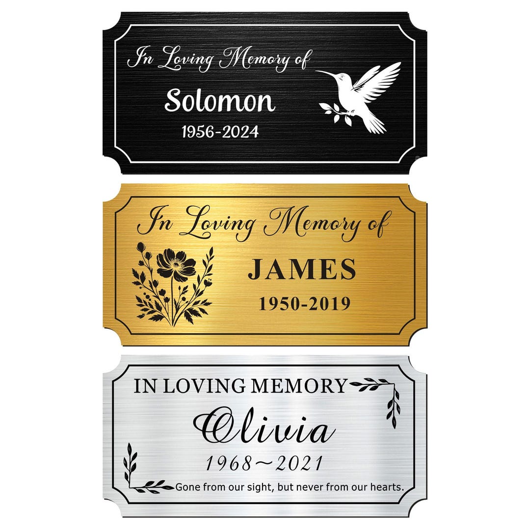 Personalized Memorial Plaques Engraved Plaques Custom Memorial Gift ...