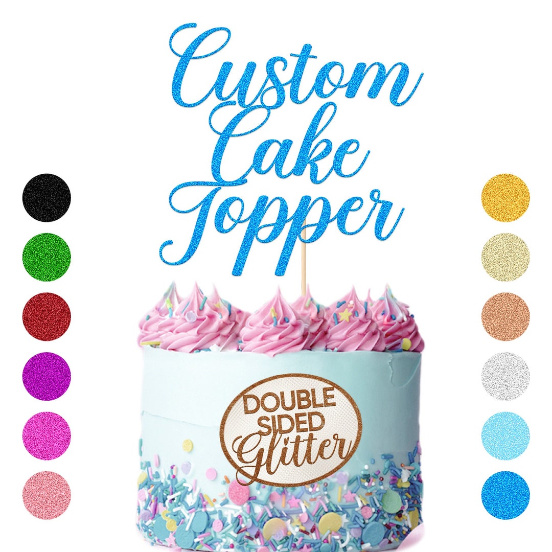 Personalized Happy Birthday Cake Topper Customized With Any Etsy