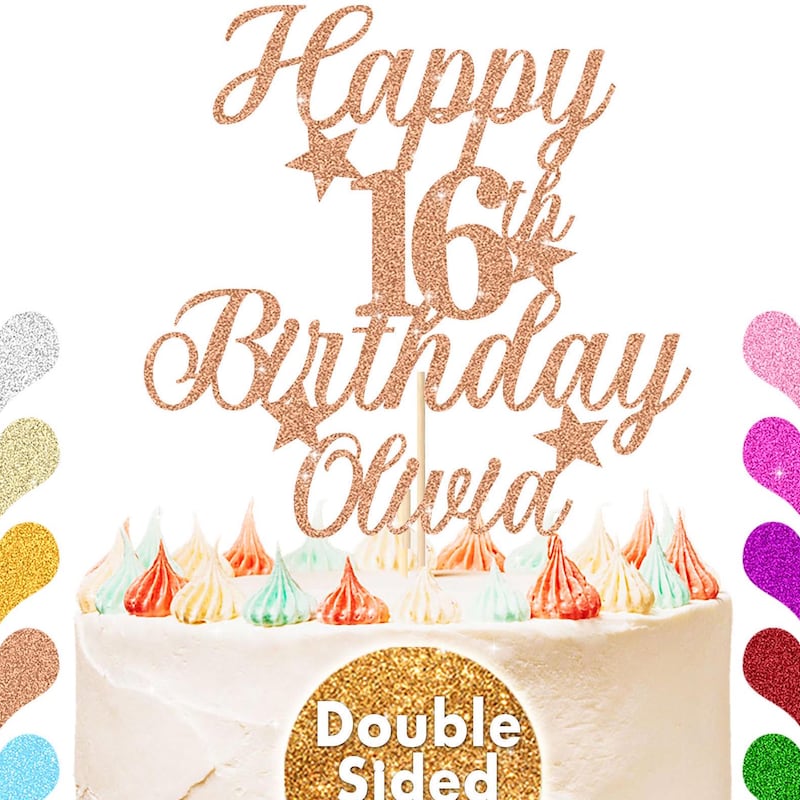Sweet 16 Cake Topper - Etsy