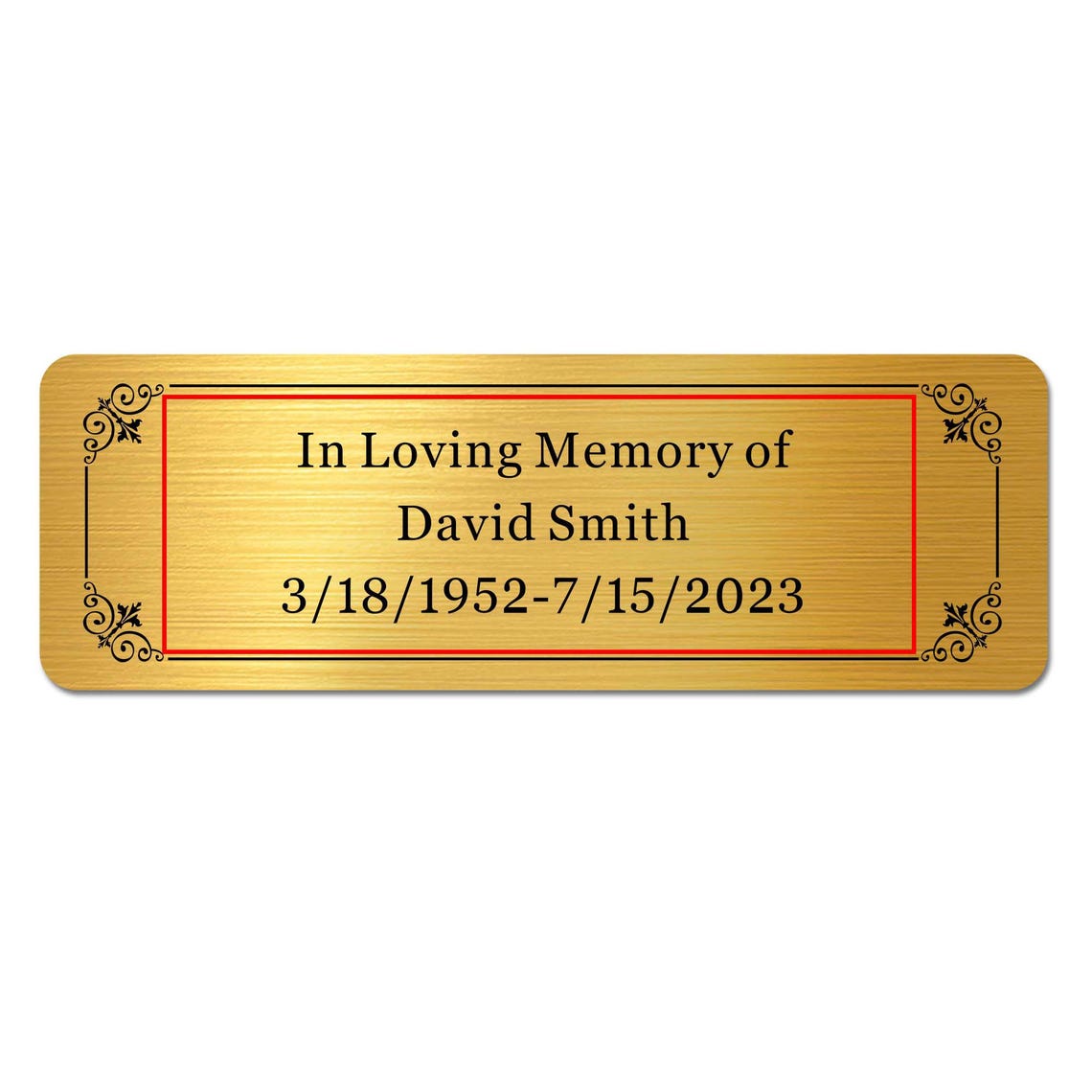 Engraved Name Plates Personalized Memorial Plaques for Doors Urn Name ...