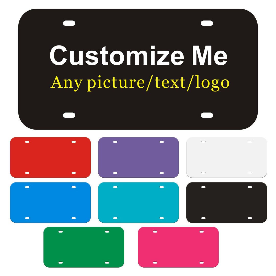 Custom License Plate for Front of Car Personalized Front License Plate ...