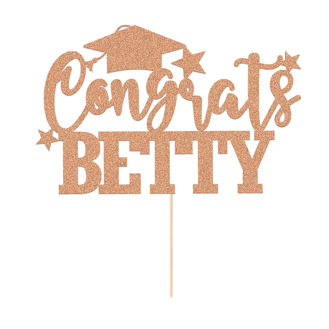 Personalized Graduation Cake Topper Congrats Grad 2024 Cake Topper ...