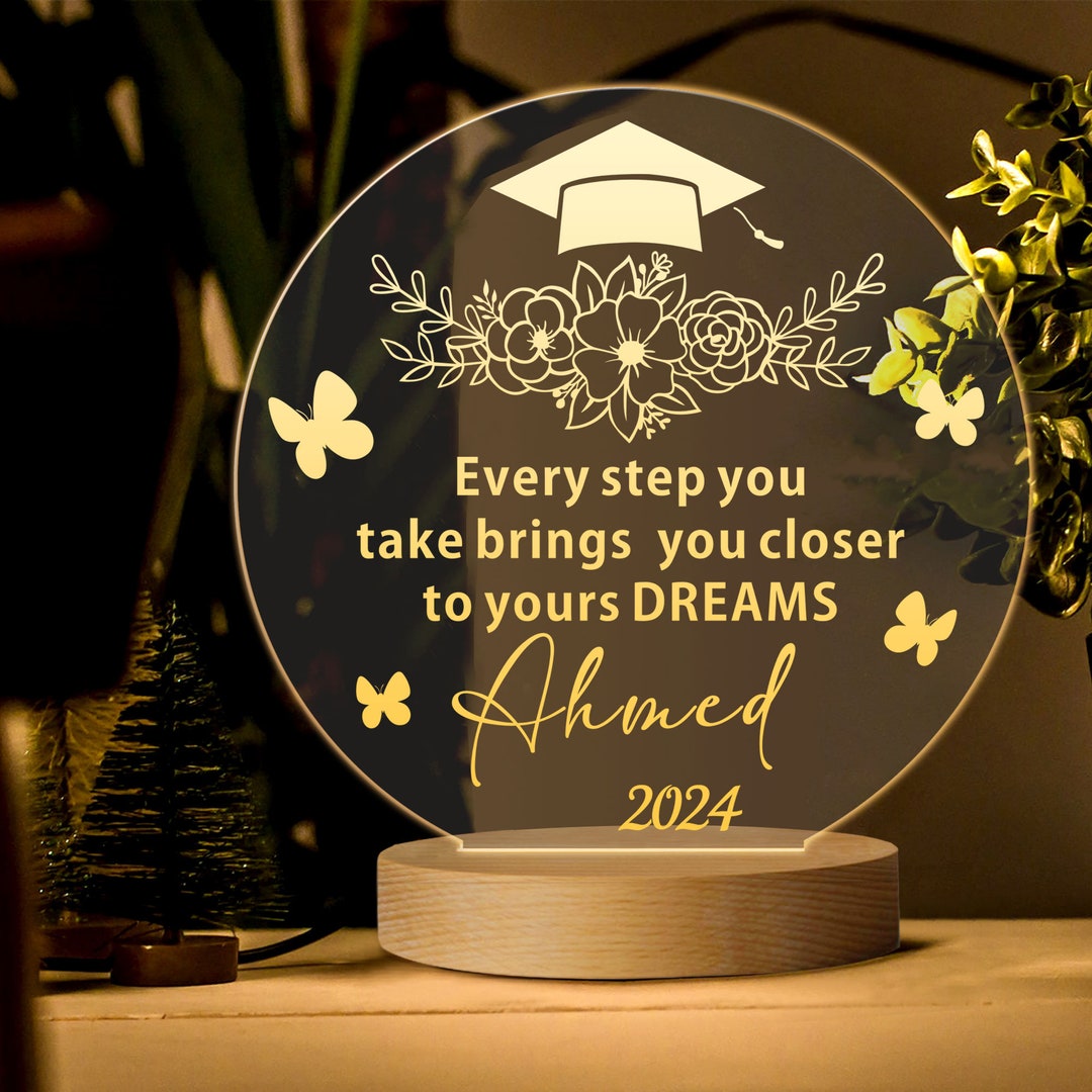 Personalized Graduation Night Light Grad Night Lamp Gifts With Any Name ...
