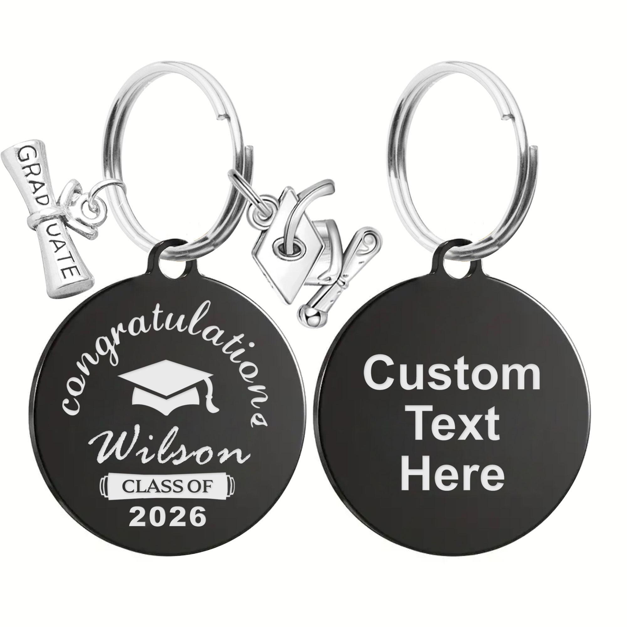 Personalized Graduation Gifts Keychain for Her Him Class of 2026 ...