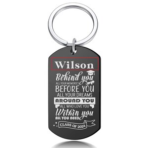 Personalized Engraved Keyring Tag Custom Graduation Gifts Customized ...