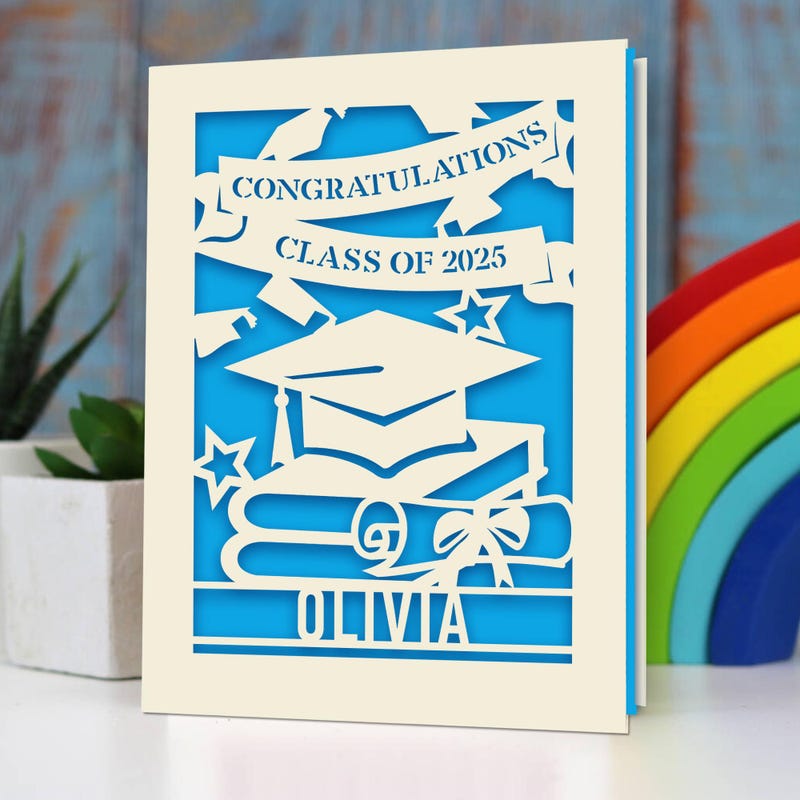 Graduation Card Svg - Etsy