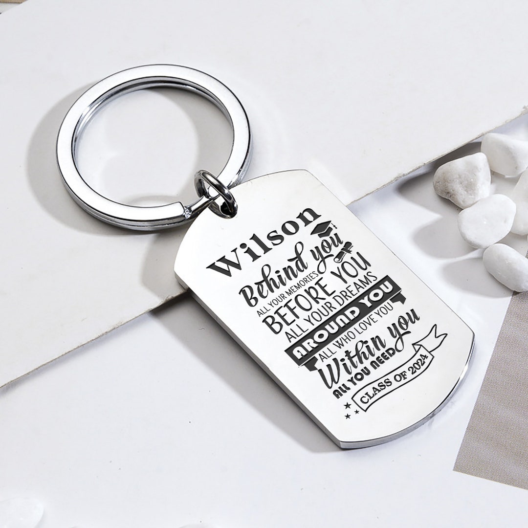 Personalized Engraved Keyring Tag Custom Graduation Gifts Customized ...
