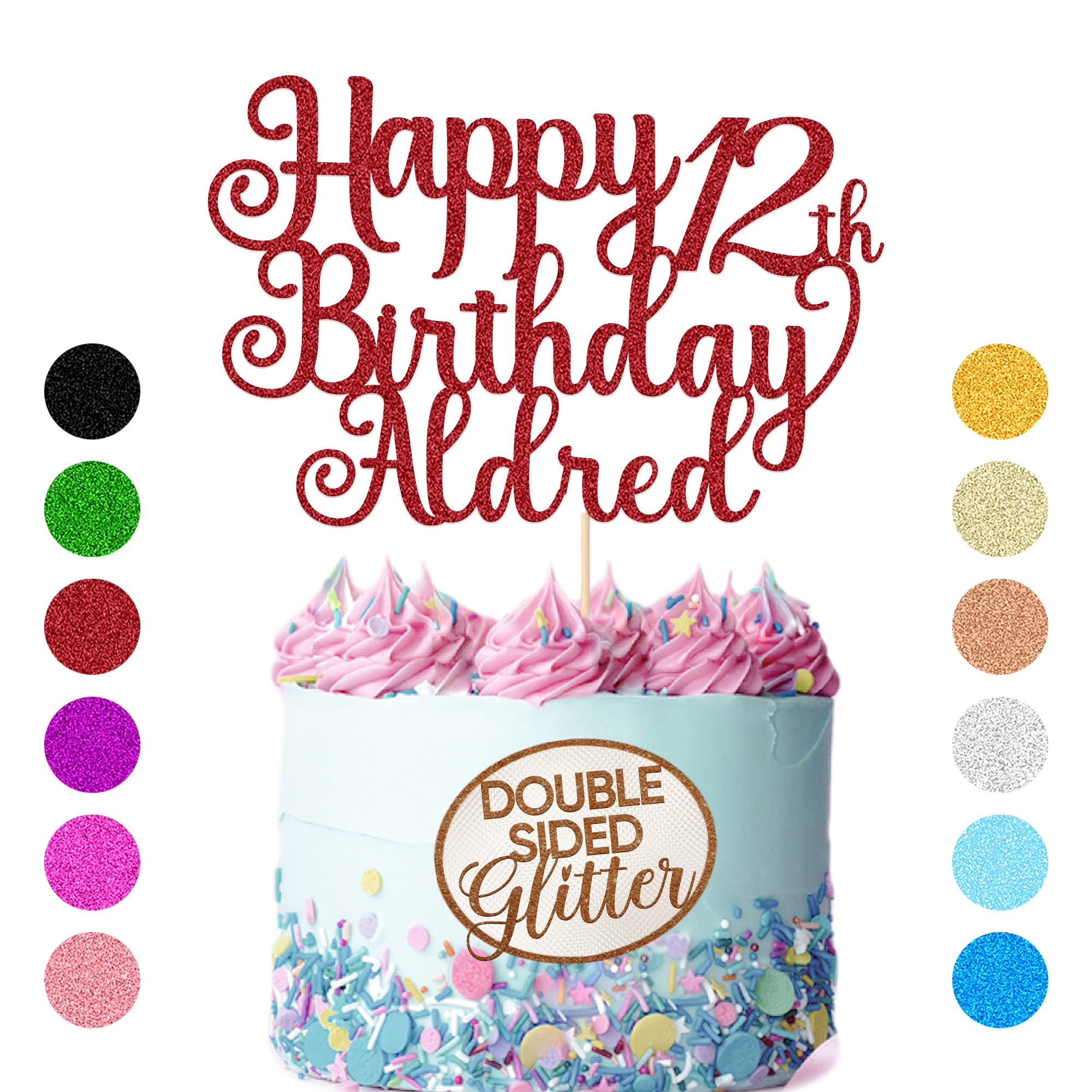 Personalized Cake Topper Custom Happy Birthday Cake Decoration - Etsy