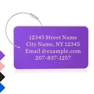 Personalized Luggage Tags for Suitcase Customized Metal Luggage Tags ...