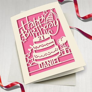 Personalized Birthday Card Custom Greeting Cards Birthday Gift | Hand ...