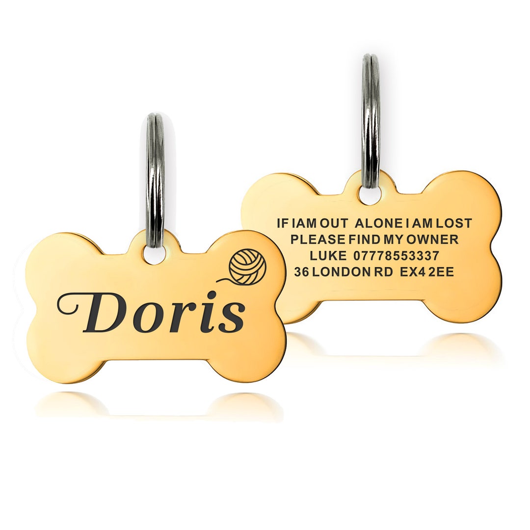 Dog Tags for Pets Engraved UK Personalized Dog Name Tag Custom Dog ID ...